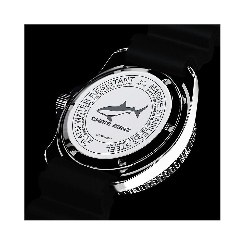 CHRIS BENZ - Diver Watch - ONE MEDIUM 200M - CBM-B-KB-SI | Fruugo UK