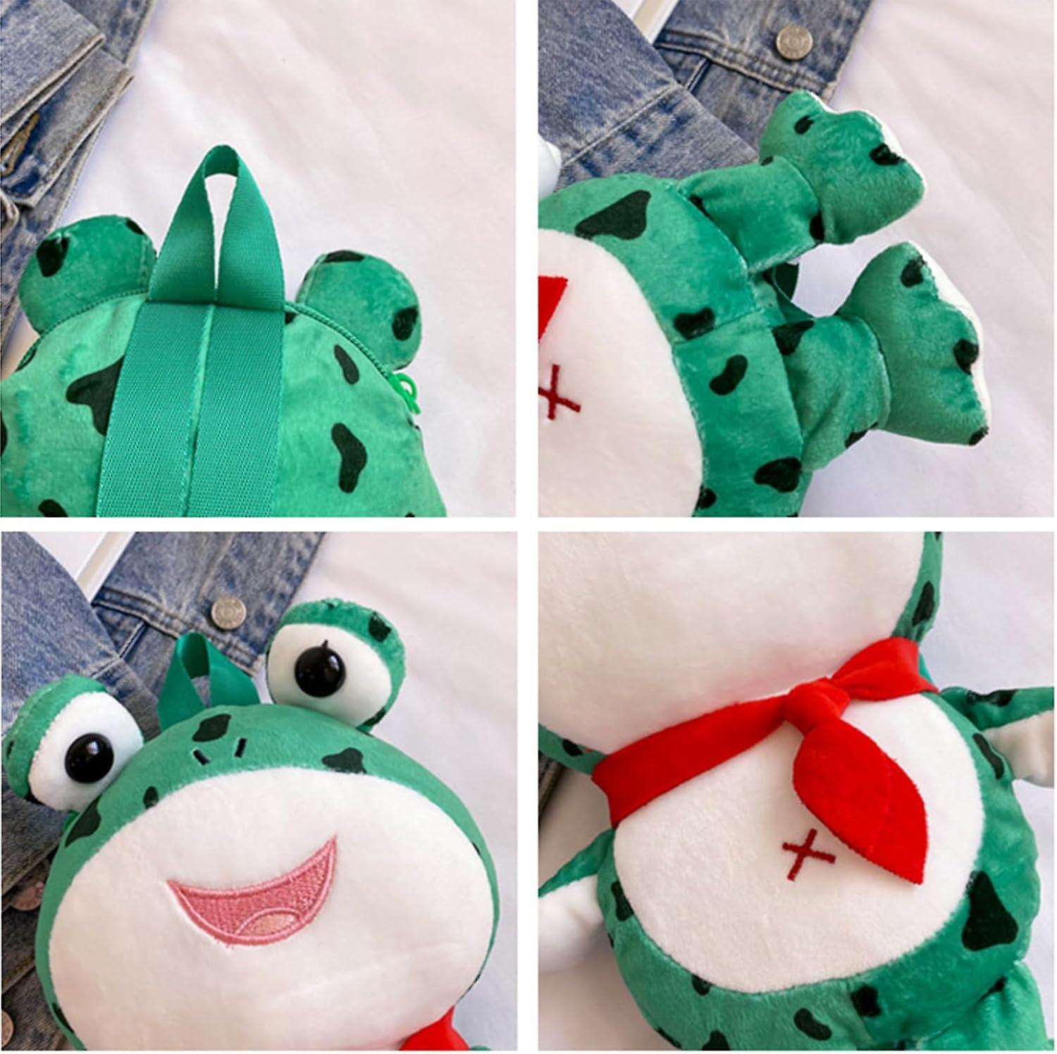 Frog Shaped Plush Bag, Cute Animal Backpack for Kids, Cartoon ...