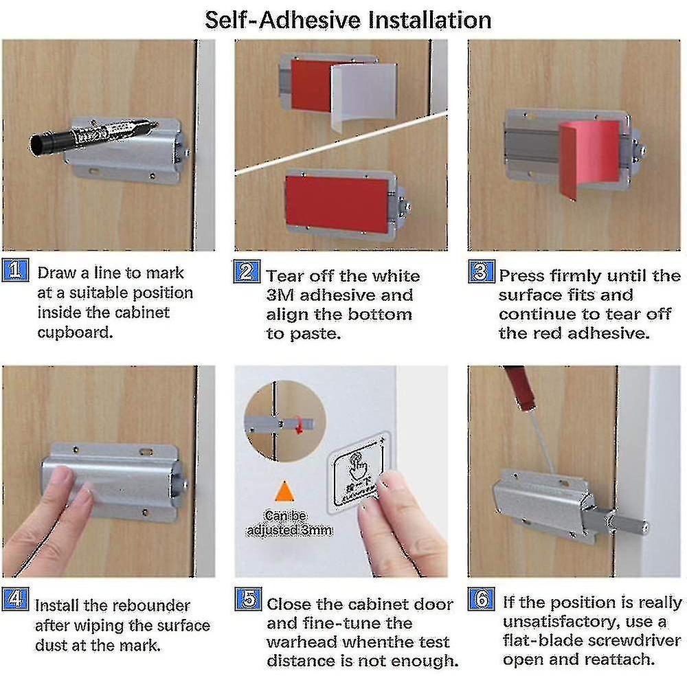 Push Door Opener Electromagnetic Door 4 Pieces Push Door Magnet | Fruugo UK