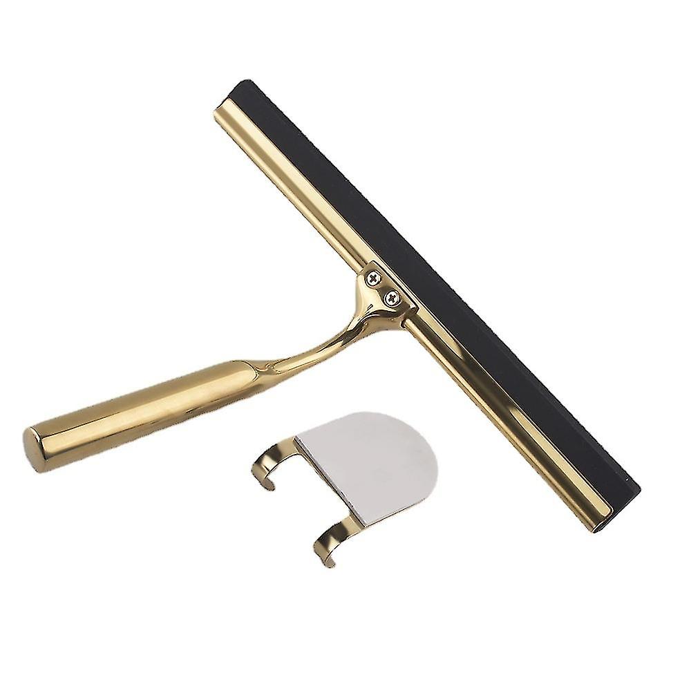 Gold Stainless Steel Shower Squeegee For Bathroom, Wide Shower Glass ...