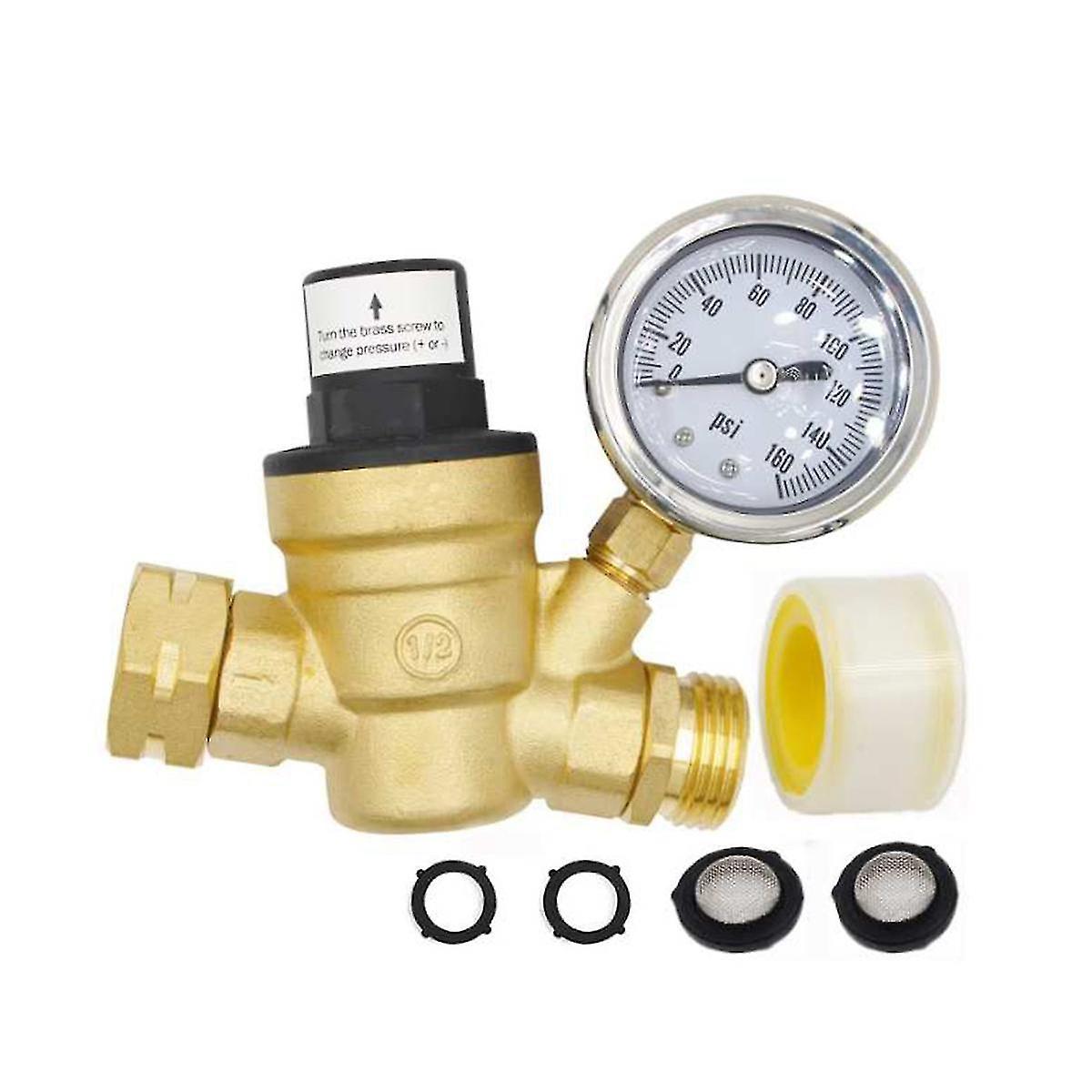 Adjustable Water Pressure Regulator Rv Brass Water Pressure Reducer ...