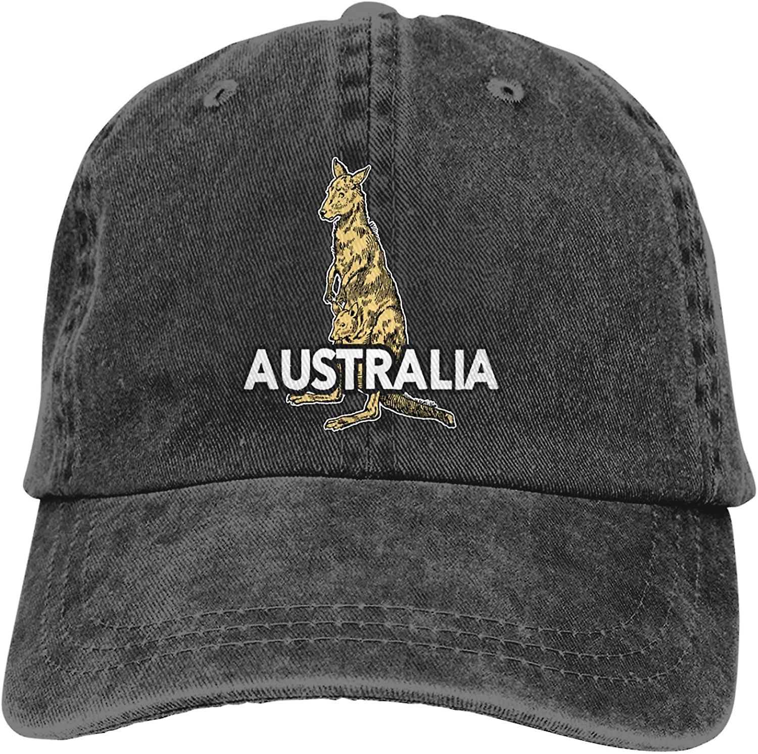 Denim Cap Australian Kangaroo Baseball Dad Capss Classic Adjustable ...