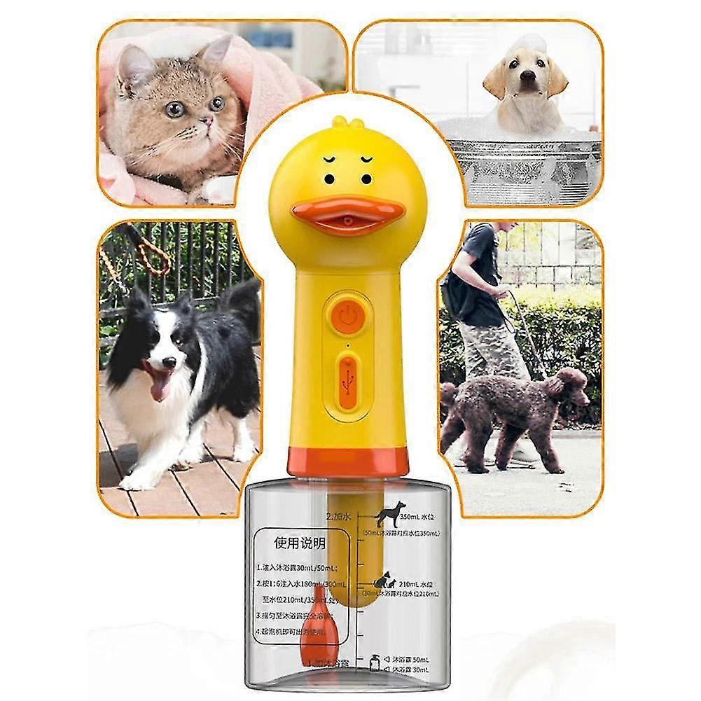 Little Yellow Duck Foam Pet Dog Cleaning Machine USB Automatic Soap ...
