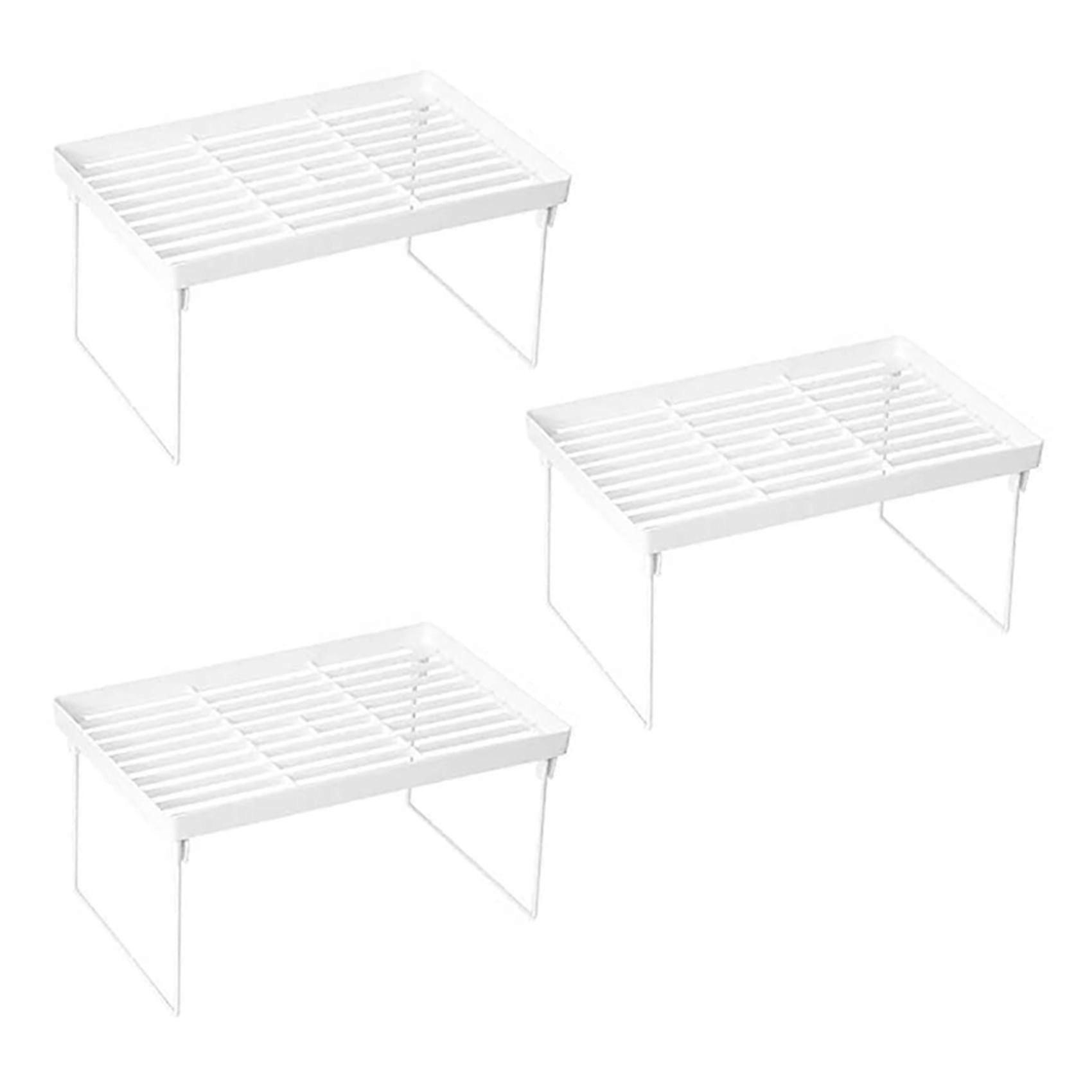 3x Stacking Cabinet Shelf Rack Steel Metal Leg - Cupboard, Plate, Dish ...