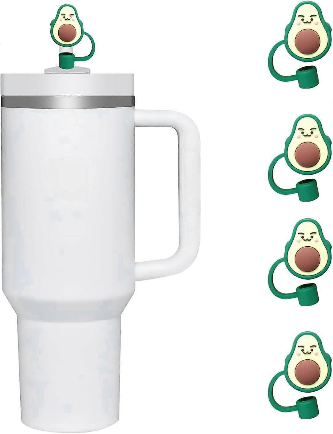 4Pcs Avocado Straw Cover for Stanley 40&30 Oz Cup, 8mm Silicone Straw ...
