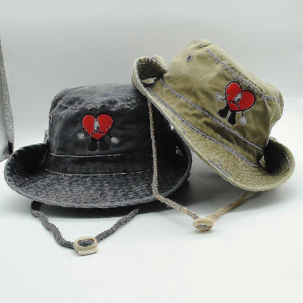 Fashion Sports Team Hat Bad Bunny Hat Embroidered Wide Brim Washed ...