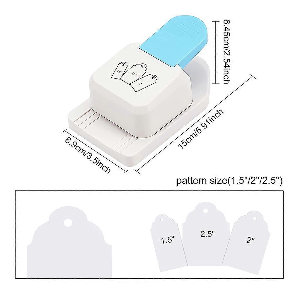 Tag Punch Gift Tag Puncher 3 in 1 Paper Craft Tag Punch Tag Shape Lever ...