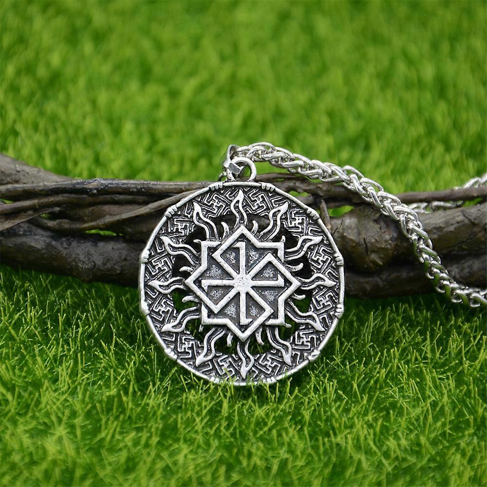 Ancient Slavic Molvinets Symbol Kolovrat Pendant Viking Necklace Russia ...