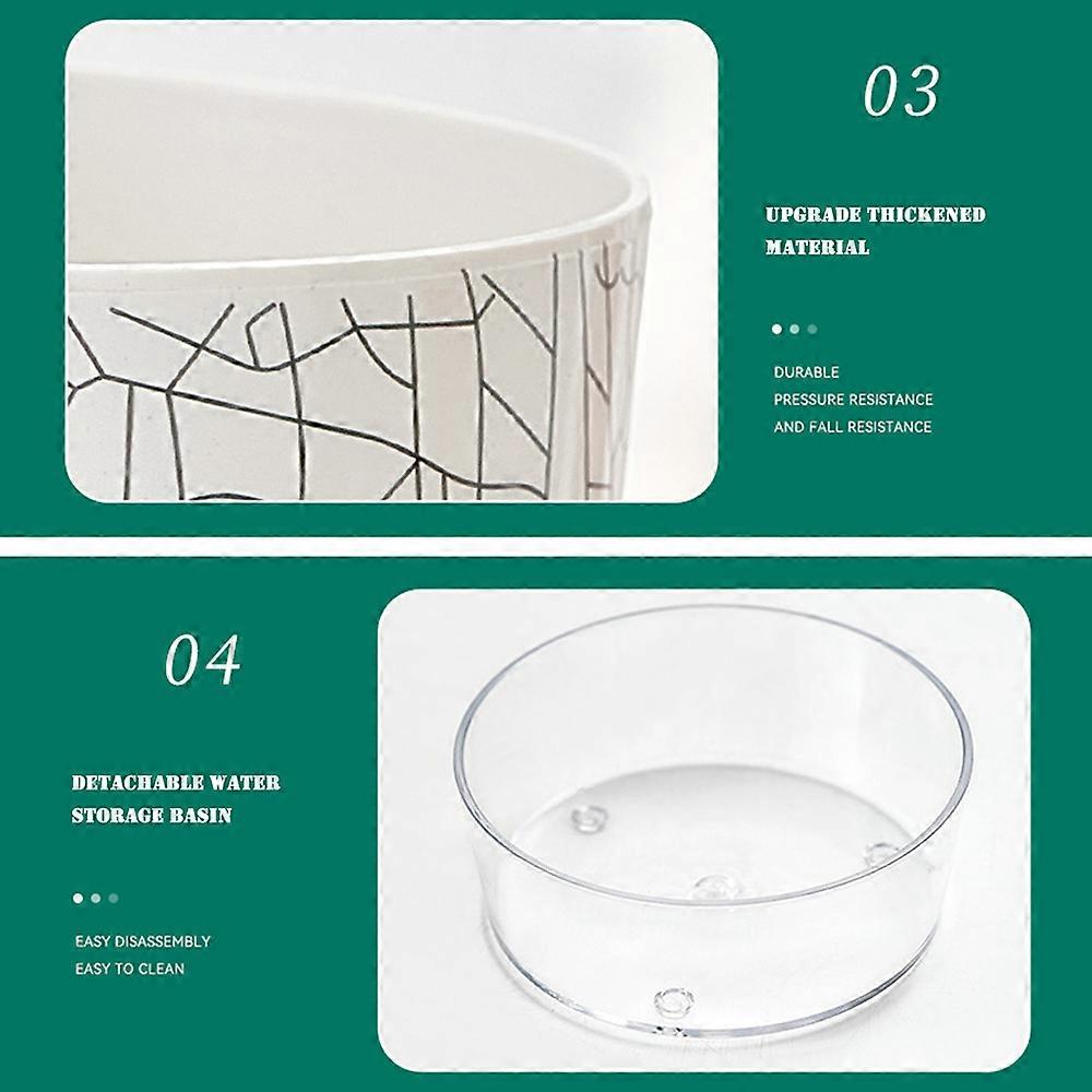 Transparent Base Plastic Self-Watering Flowerpot Good Draining Resuable ...