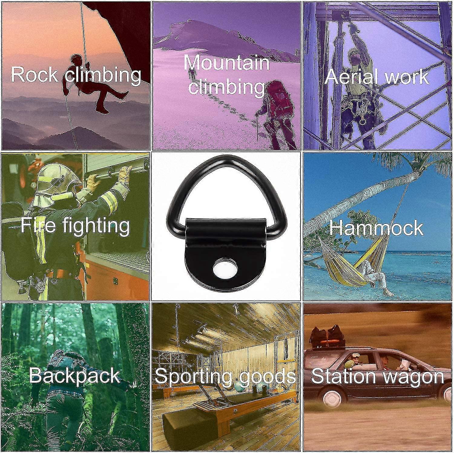 8 Pcs Tie Down Rings Heavy Duty Tie Down Anchor D Ring For Boats Vans ...