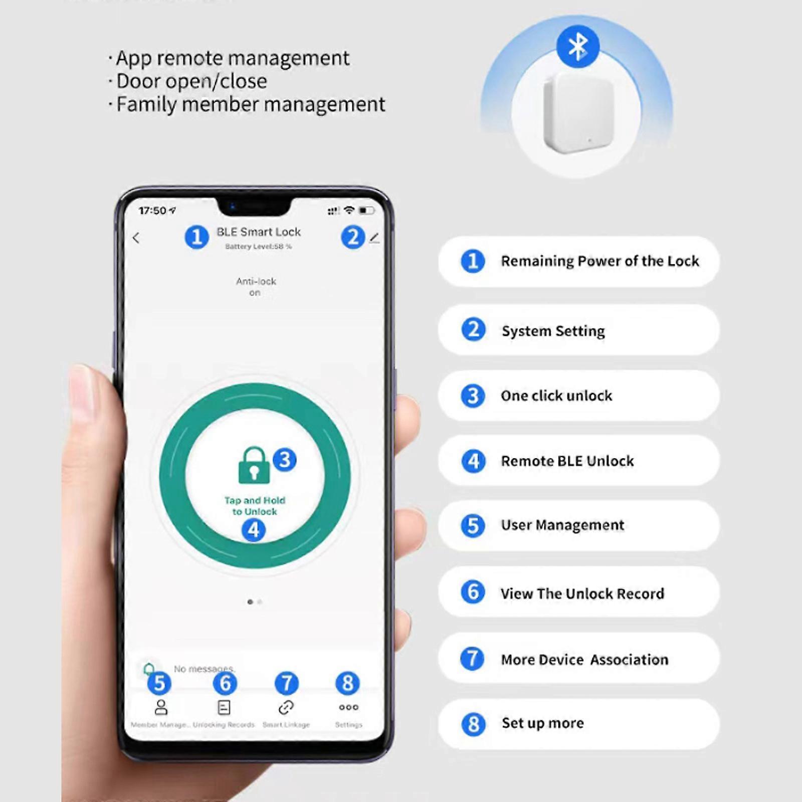 Smart Door Lock Keyless Euro Profile Cylinder Tuya Lock APP Remote ...