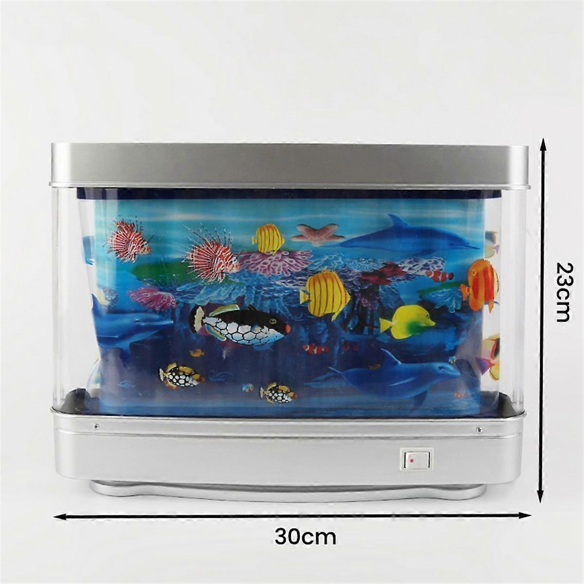 Artificial Tropical Fish Tank Lamp Aquarium Night Light Virtual Ocean ...