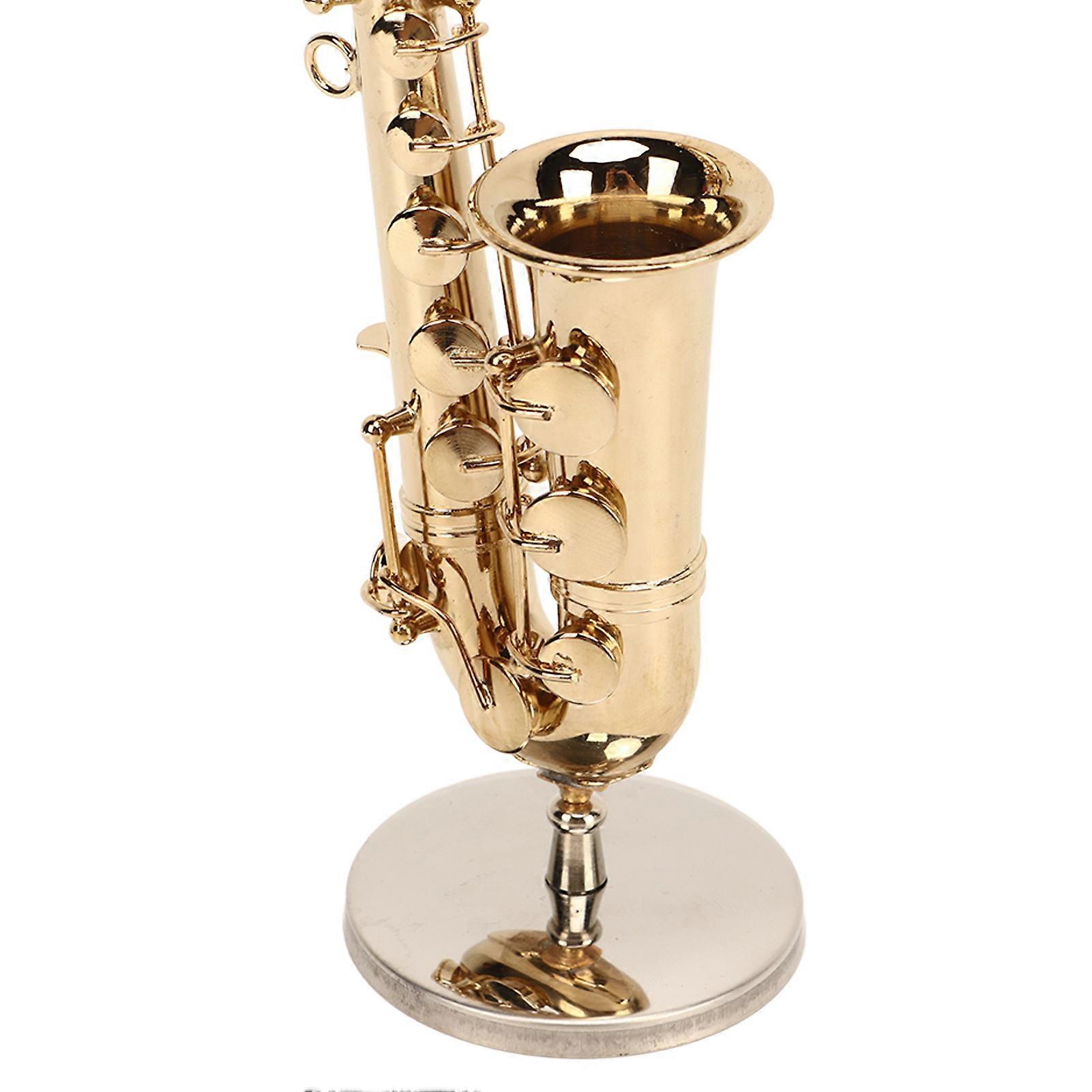 Miniature Alto Saxophone Replica with Stand and Case Mini Sax Musical ...