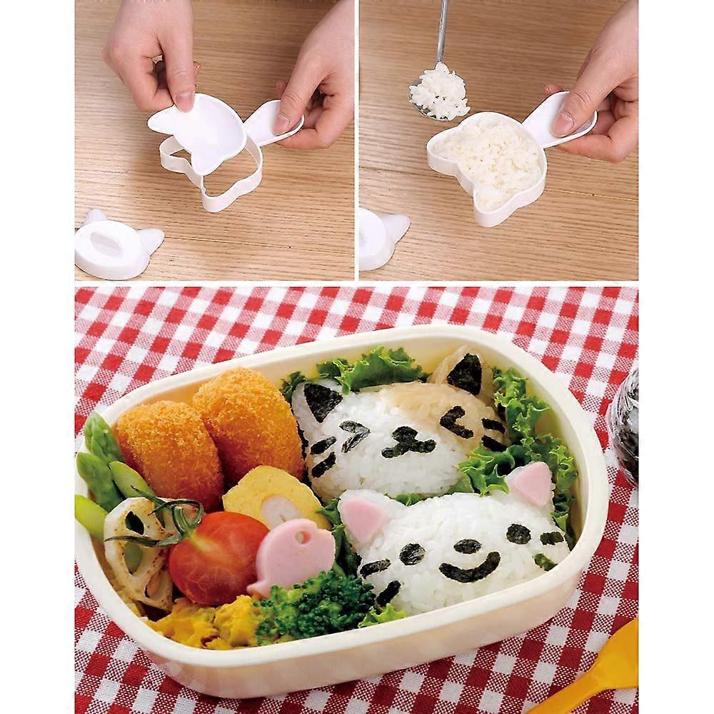 Rice Ball Mold Set Cat Lovely Rice Ball Mold DIY Sushi Bento Nori ...