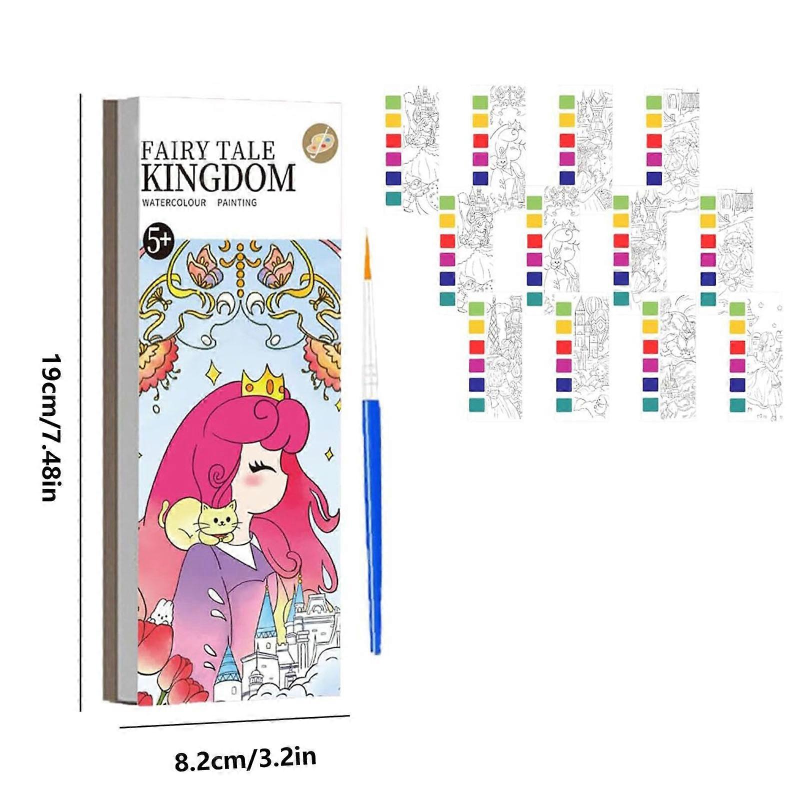 Watercolor Coloring Note Book For Children's Watercolor Graffiti Paper ...