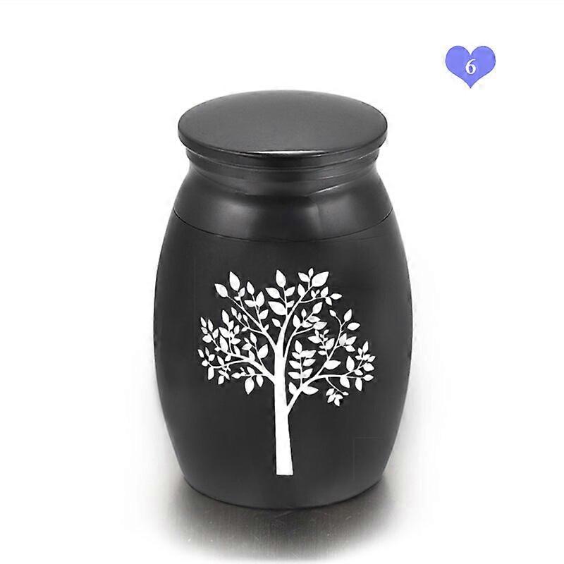 9 Styles Human Ashes Cremation Urn Black Funeral Cat Casket Container ...