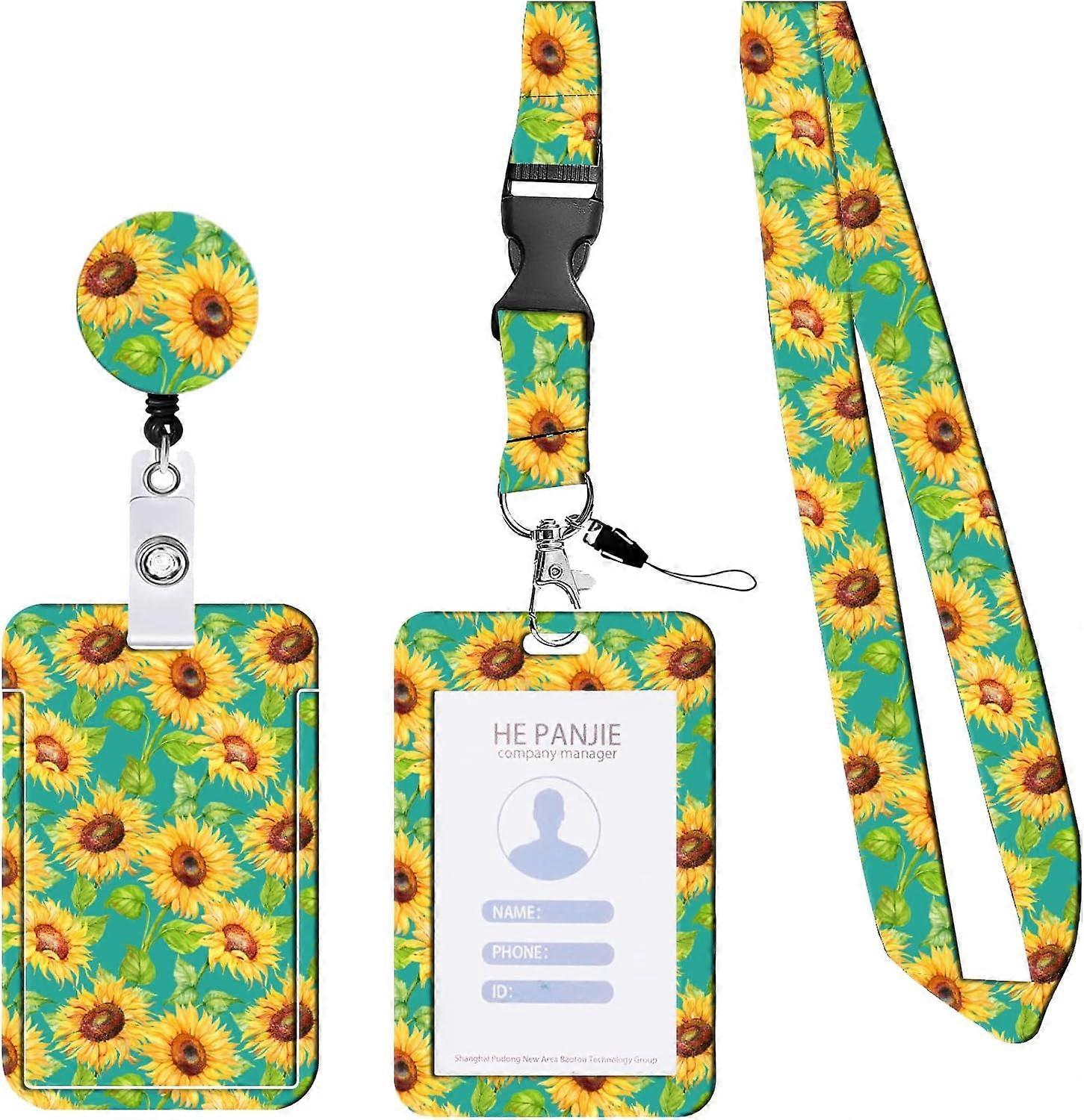 Neck Badge Holder (Sunflower Green), Canteen Card Holder, Neck Card ...