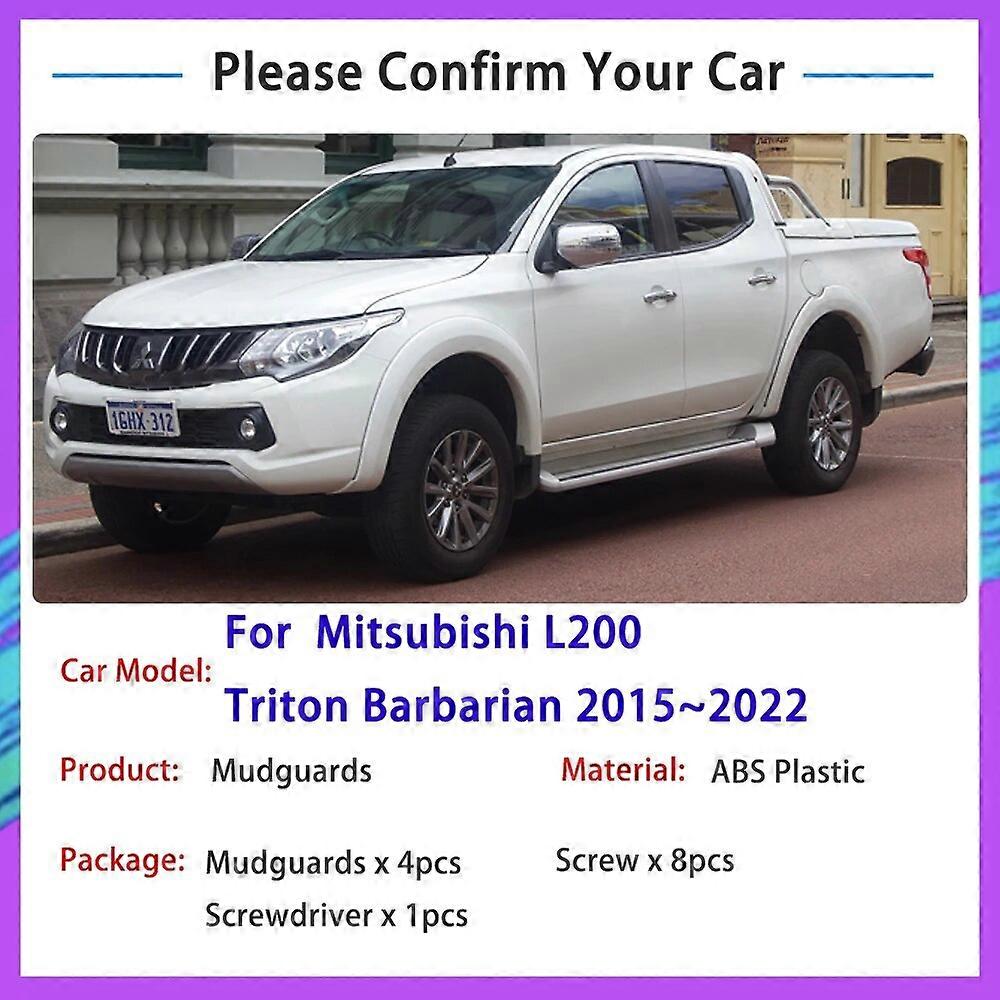 for Mitsubishi Triton L200 Strada 2015~2022 Front Rear Wheel Mudguards ...