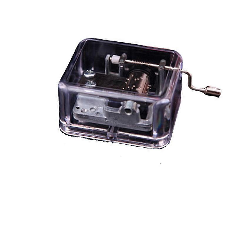Hand-cranked acrylic music box music box crafts styling products DIY ...
