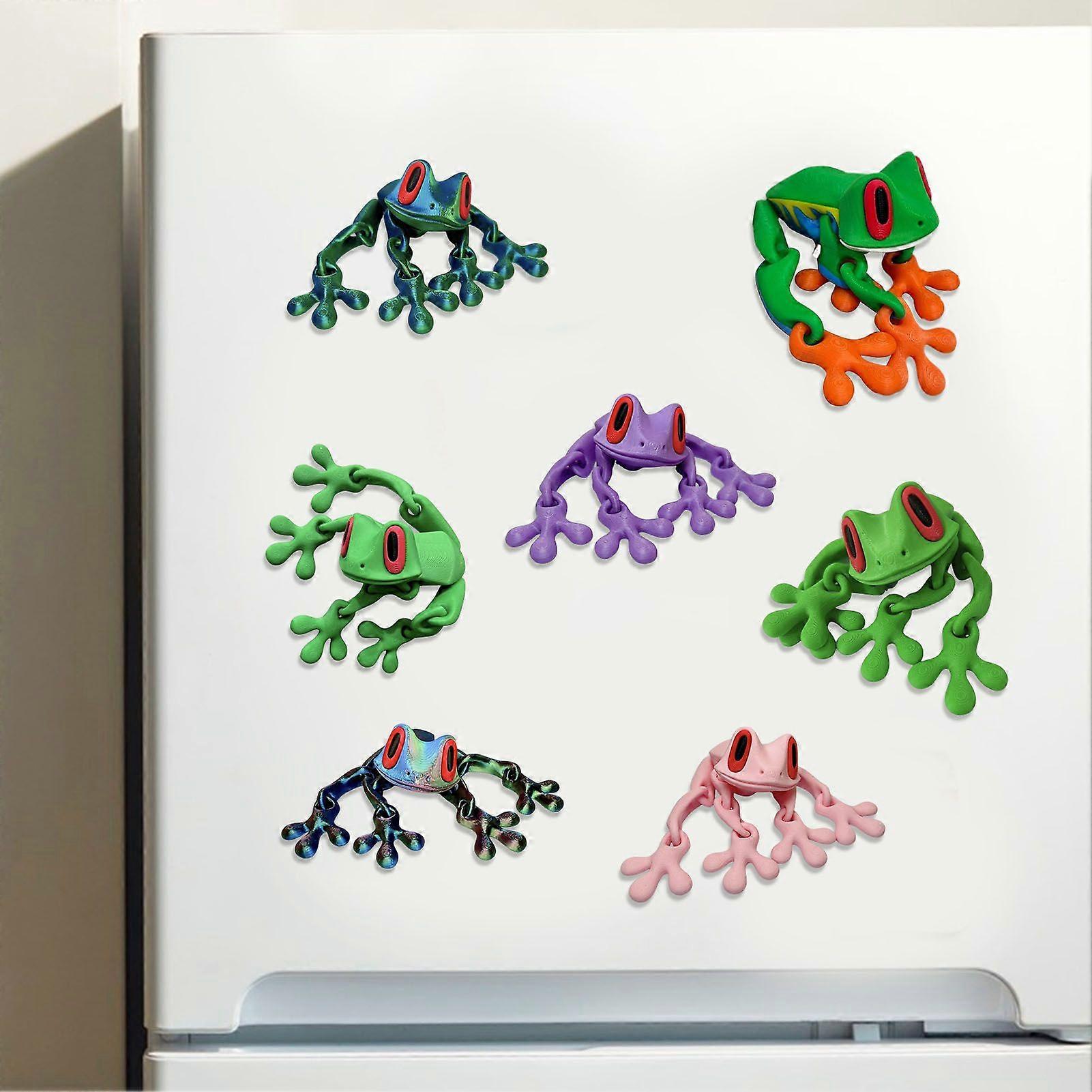 3D Printed Magnetic Frog Fake Articulated Frog Figurine Refrigerator ...