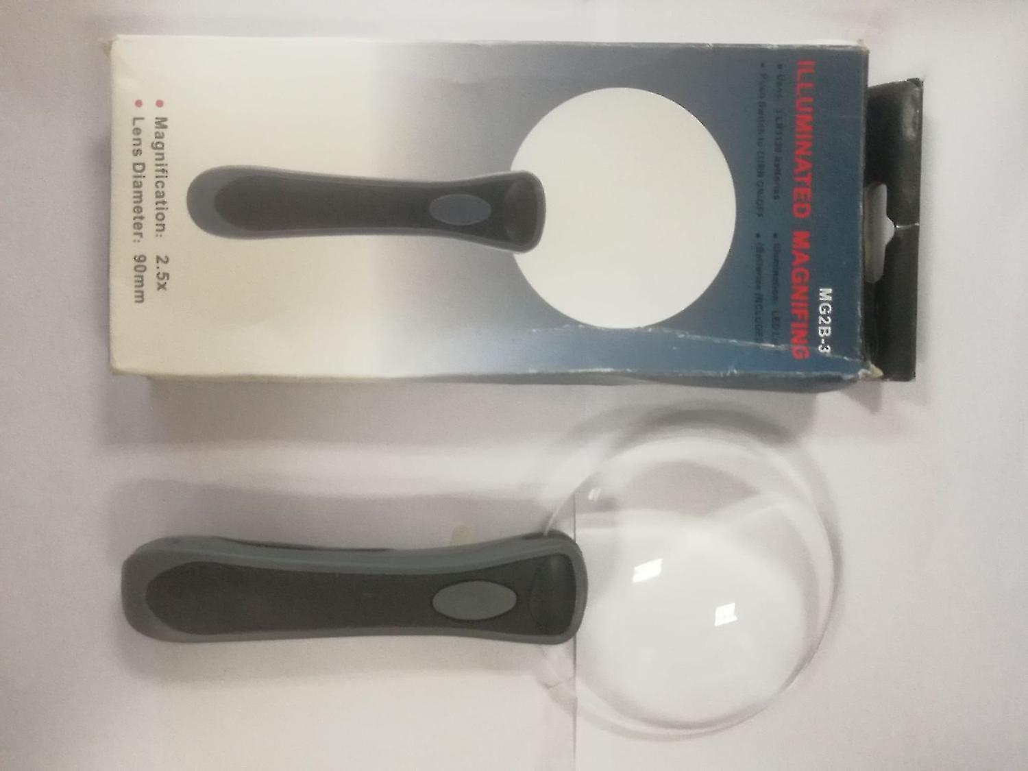 Magnifying Glasses With Led Lights 2.5x Handheld Reading Magnifier 90mm ...