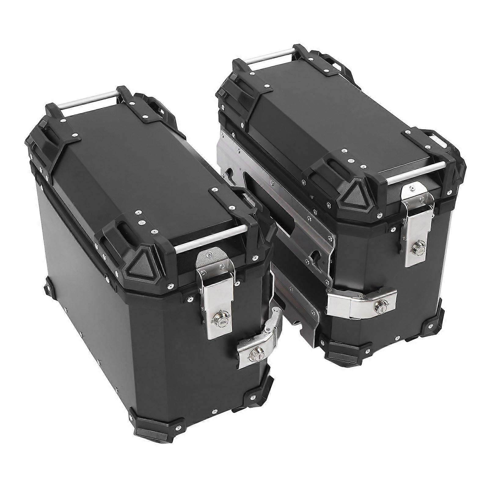 Motorcycle Side Case 38L Aluminum Alloy Hard Side Saddlebag Box with ...