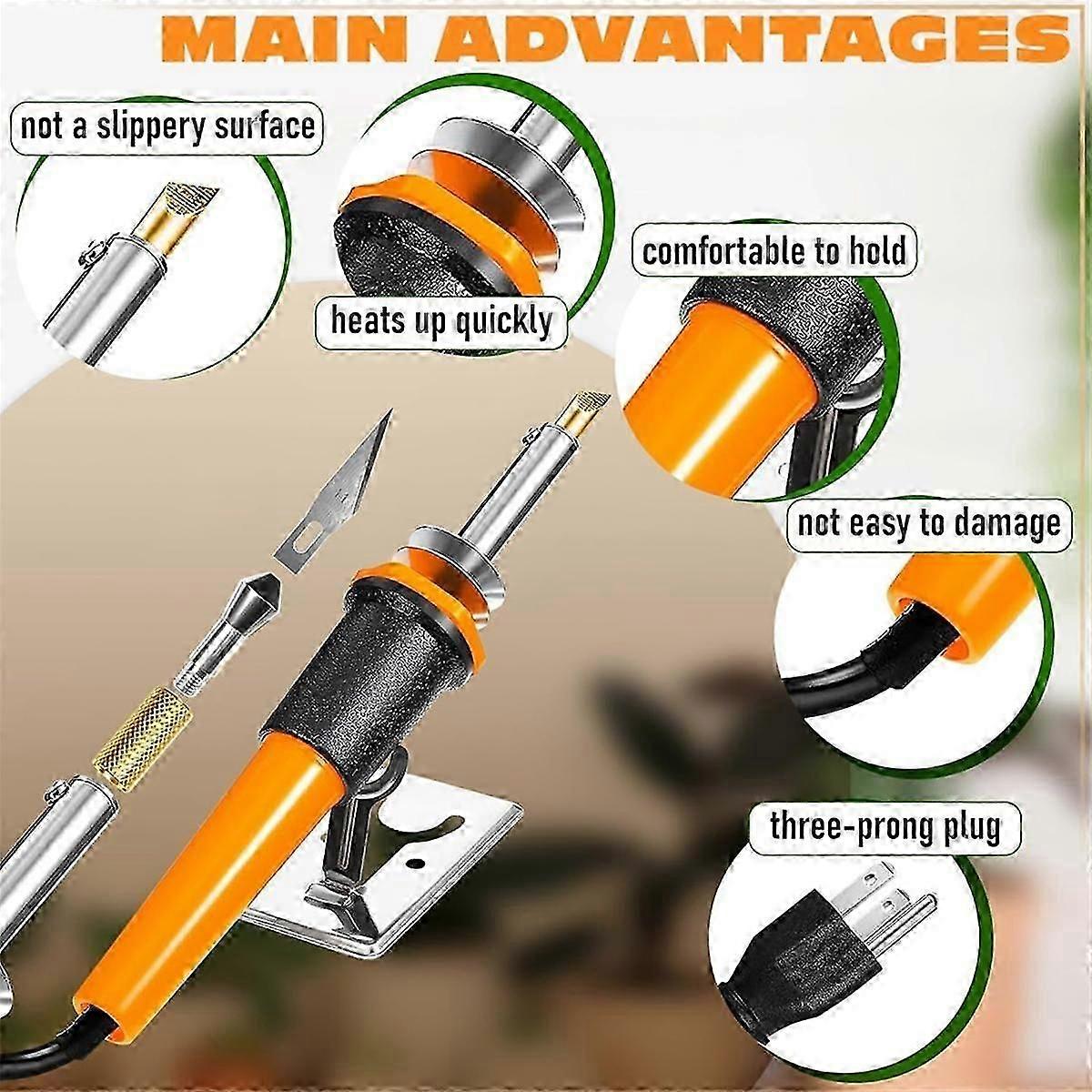 Hot Knife Plastic Cutter Tool Electric WoodBurning Kit for Plastic Wood ...