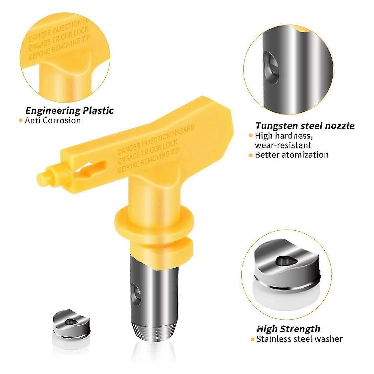 5-Piece Airless Paint Sprayer Tip Guard Nozzle Replacement for Airless ...