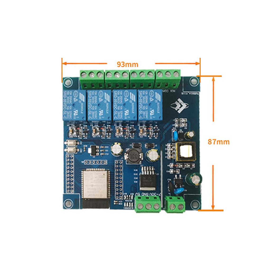 AC 220V/DC 5-30V Supply ESP32 WIFI Bluetooth Four-Way Relay Module ESP32-WROOM Development Board ...