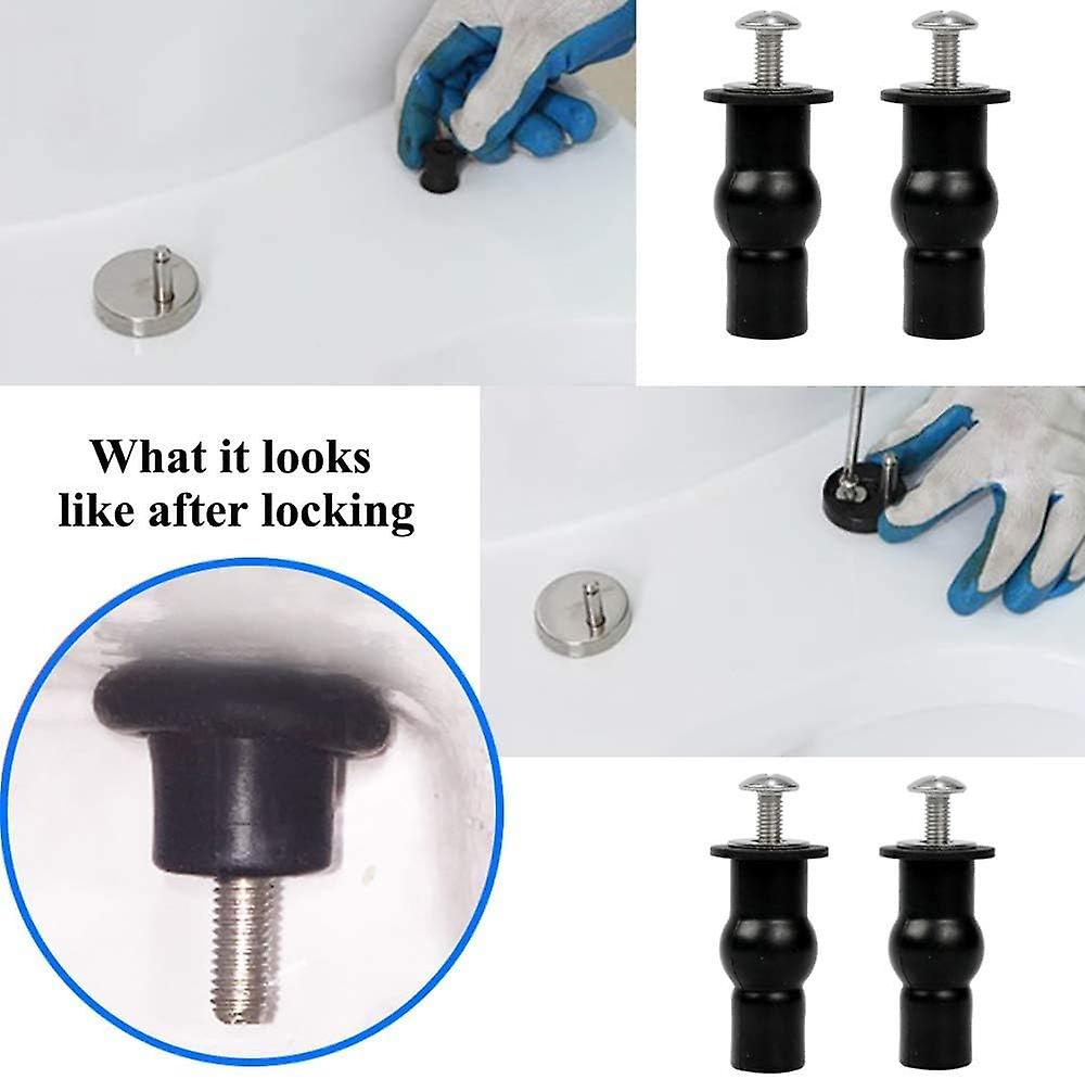 2 Pairs Rubber Expansion Bolts, 304 Stainless Steel Toilet Fixing ...