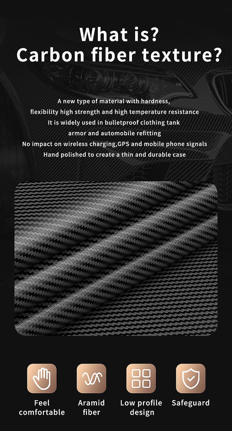 Slim Hard PC Carbon Fiber Texture Case for Samsung 23 22 21 Ultra Plus ...