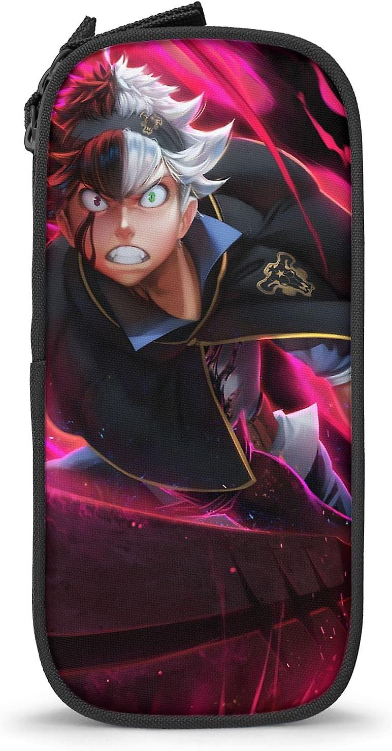 Black Clover Asta Anime Large-Capacity Pencil case, Stationery Bag ...