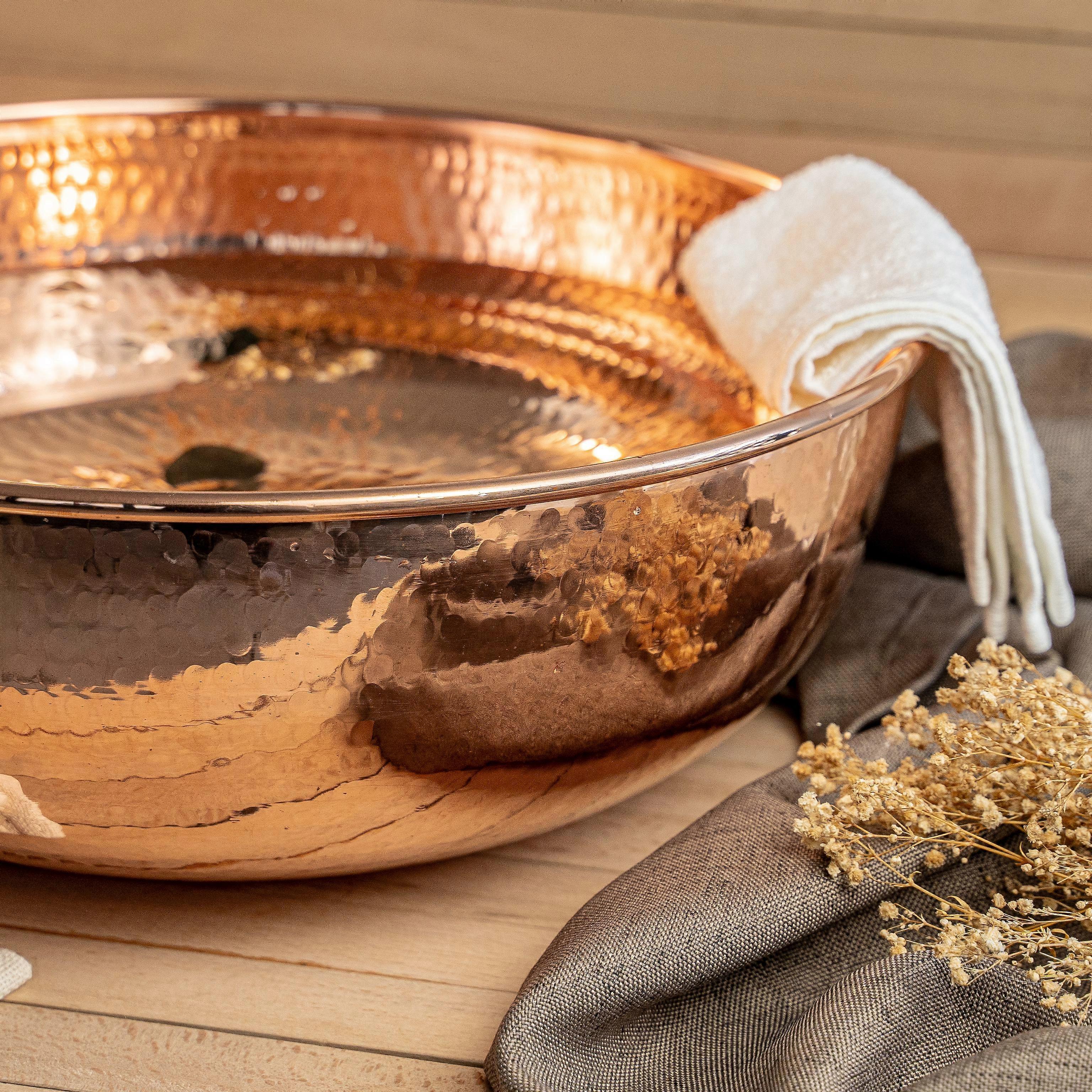 Luxurious Handmade Copper Pedicure Bowl | Perfect For Winter Foot Soaks ...