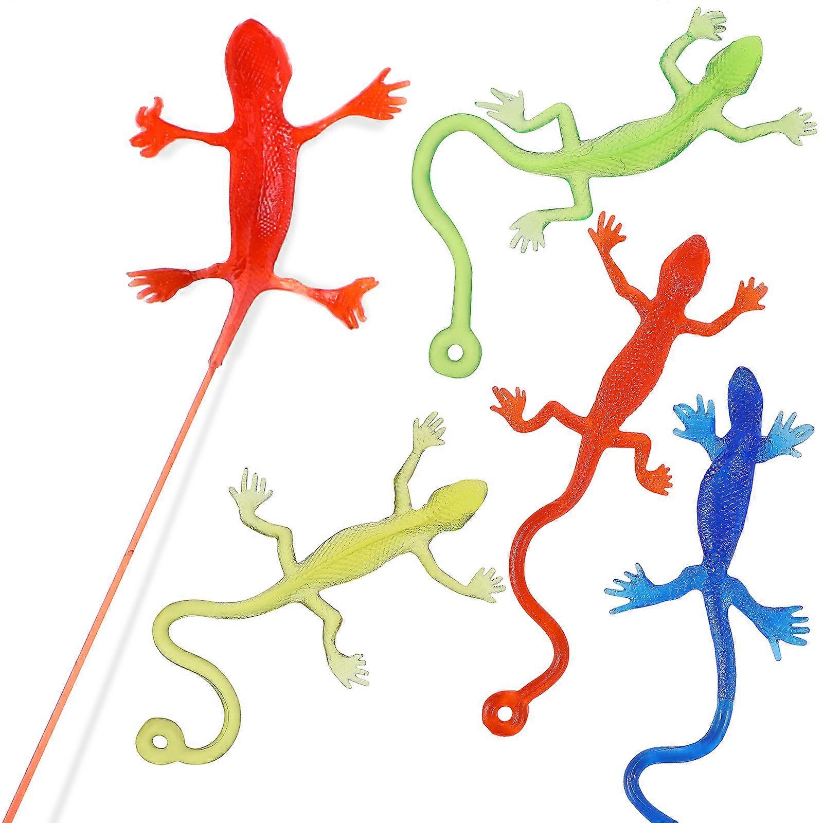 5 Pcs Lizard Toys Sticky Lizard Stretchy Lizard Toy Squishy Toys Lizard ...