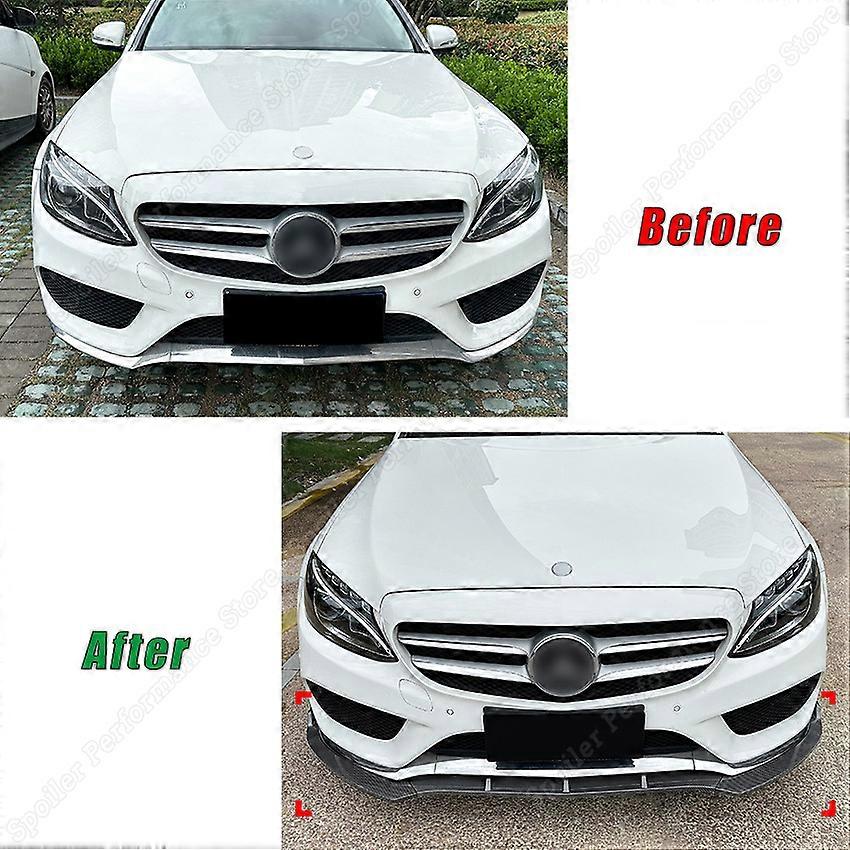 Gloss Black Front Lip Bumper Splitter Diffuser ABS Body Kit Spoiler For ...