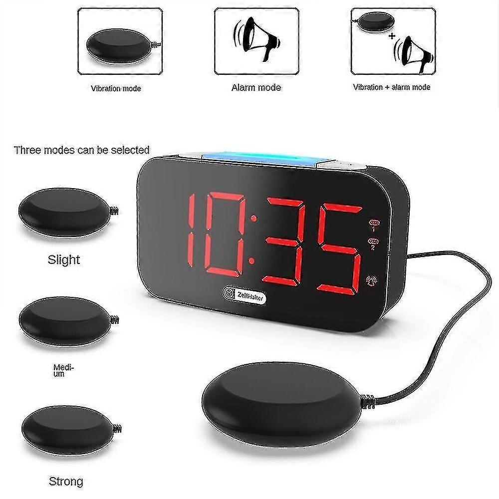 Loud Alarm Clock For Heavy Sleepers Vibrating Alarm Clock With Bed ...