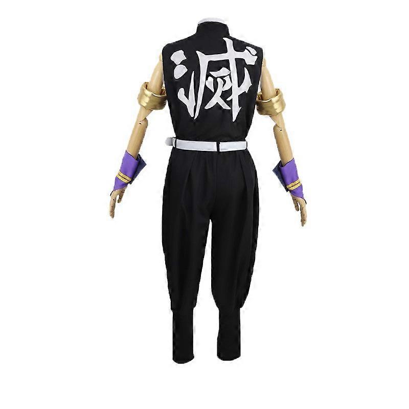 Anime Demon Slayers Season 2 Uzui Tengen Cosplay Costume Black Uniform ...