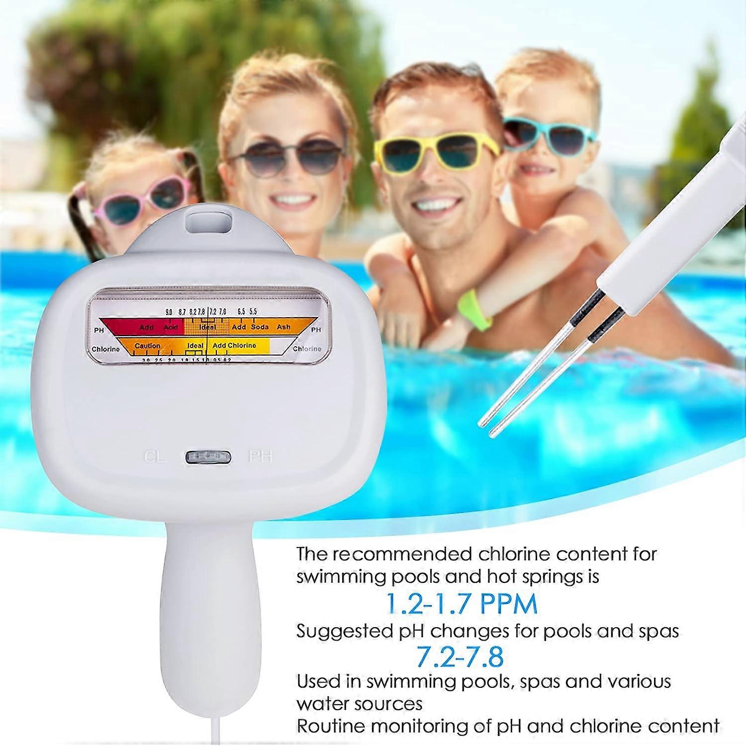 Water Quality Tester, Portable 2 in 1 PH and Chlorine Level CL2 Tester ...