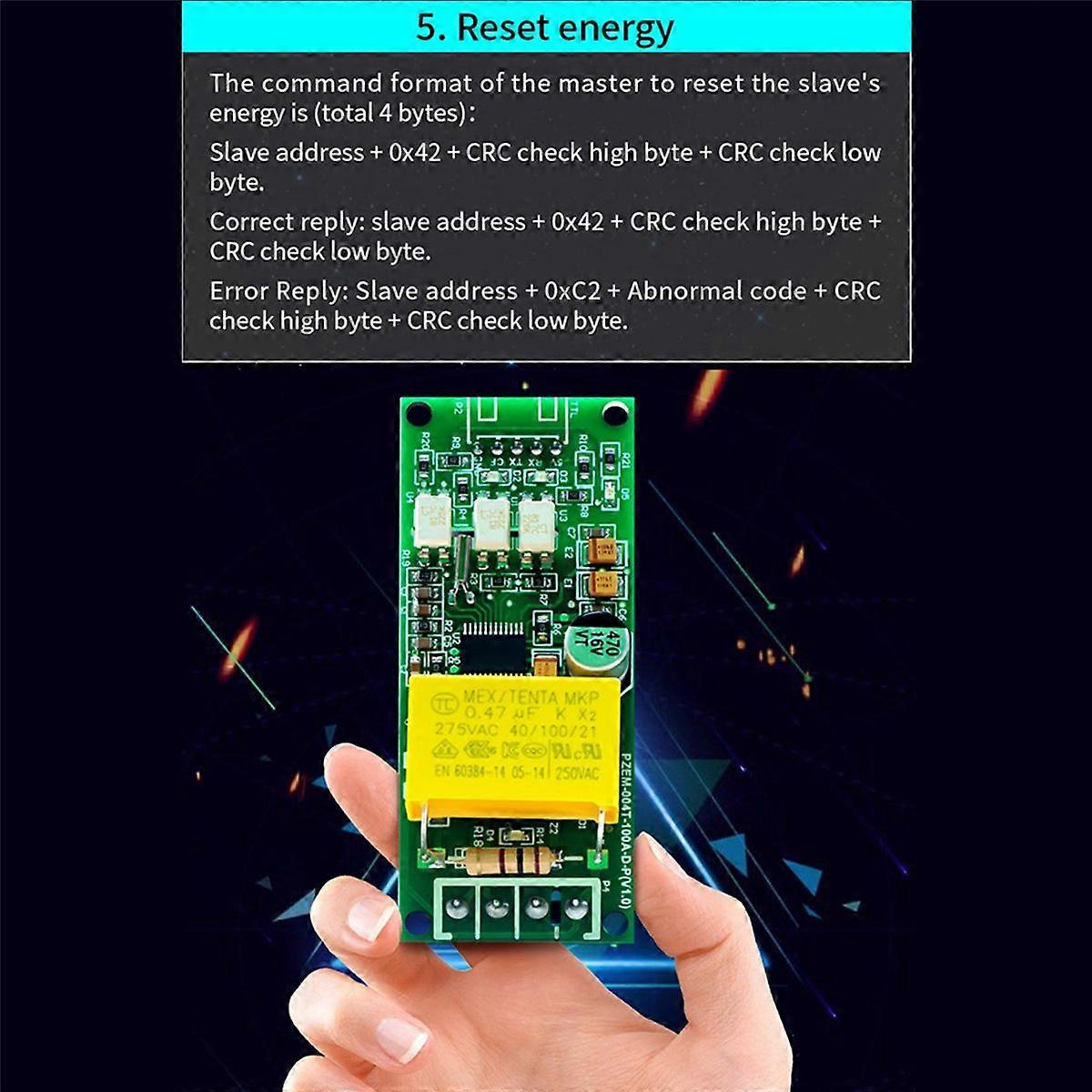 2X 100A PZEM 004T 3.0 Version Wattmeter+Open CT Kwh Meter Volt Amp ...