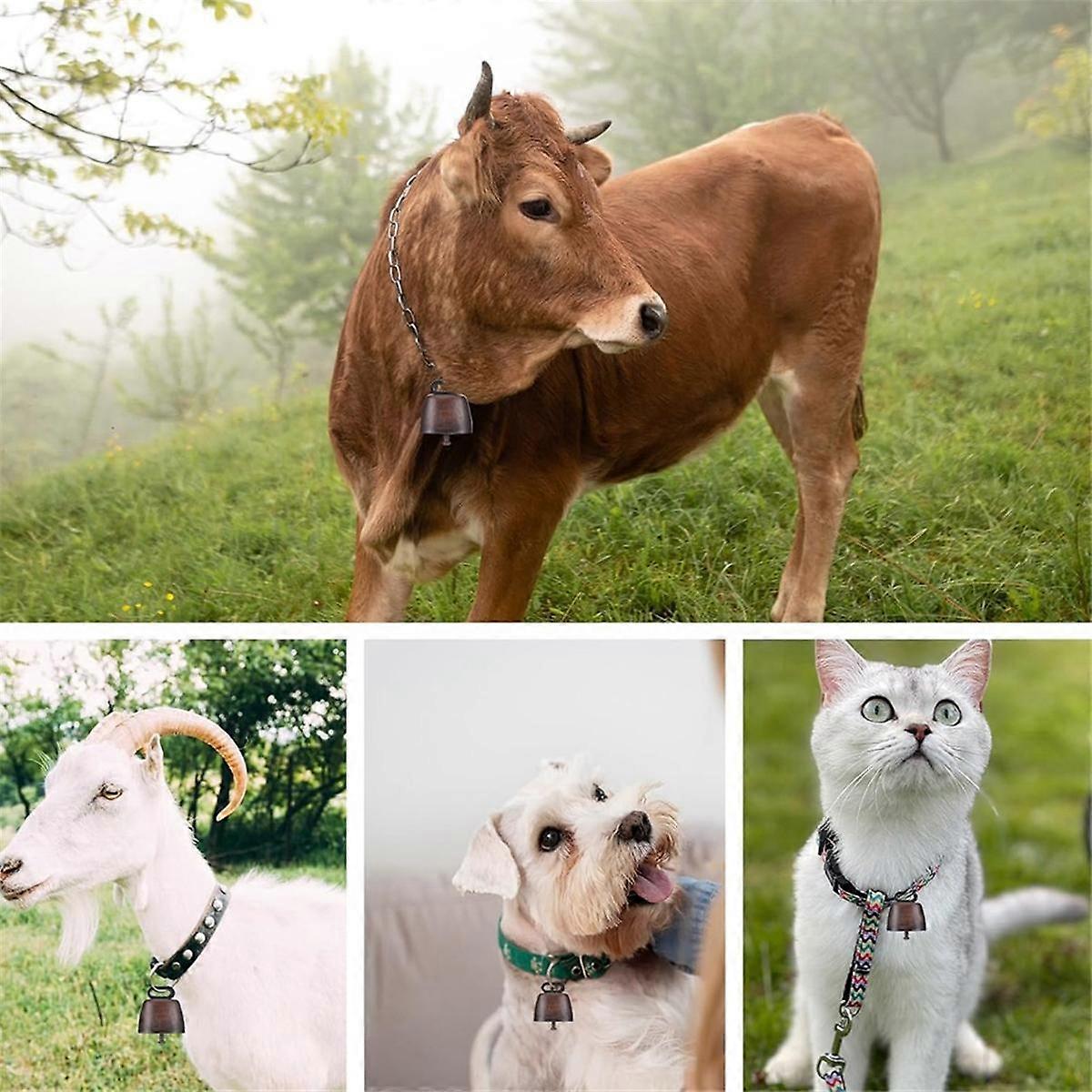 10PCS Cow Horse Sheep Grazing Copper Bells, Cattle Farm Animal Copper ...