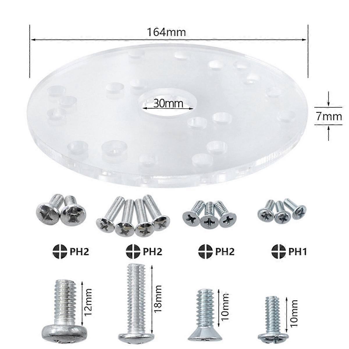 Router Base Plate Kit for Trim Routers Compact Router Plate with Screws ...