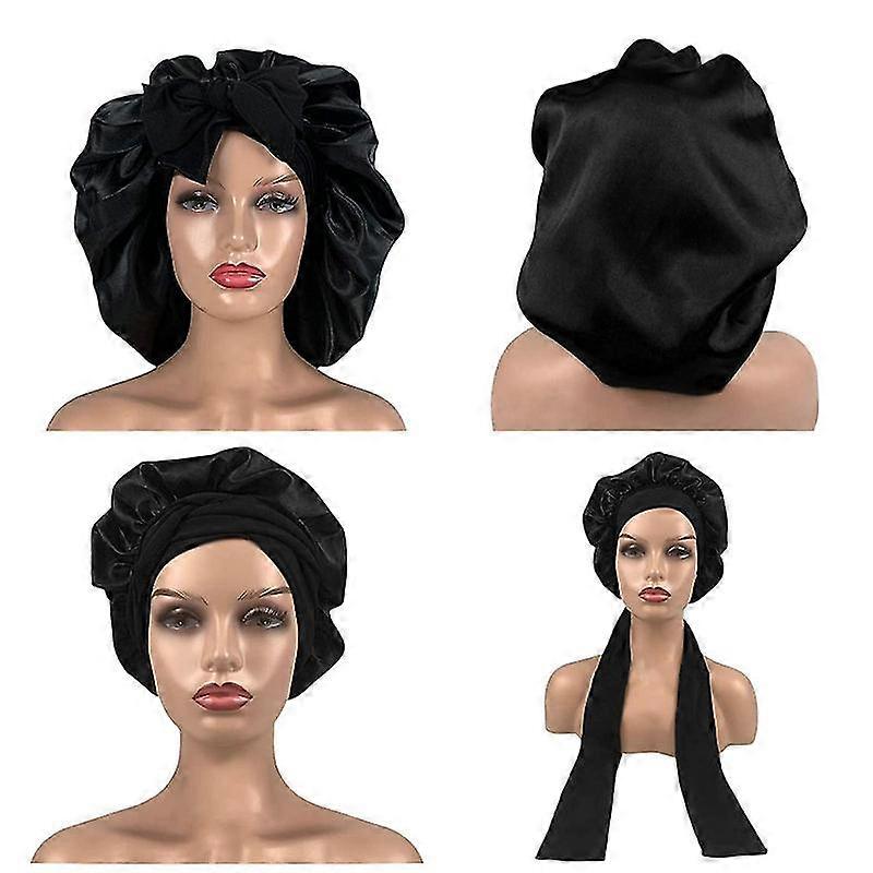 Silk Bonnet Satin Bonnet For Sleeping Bonnet With Tie Band Night Cap ...