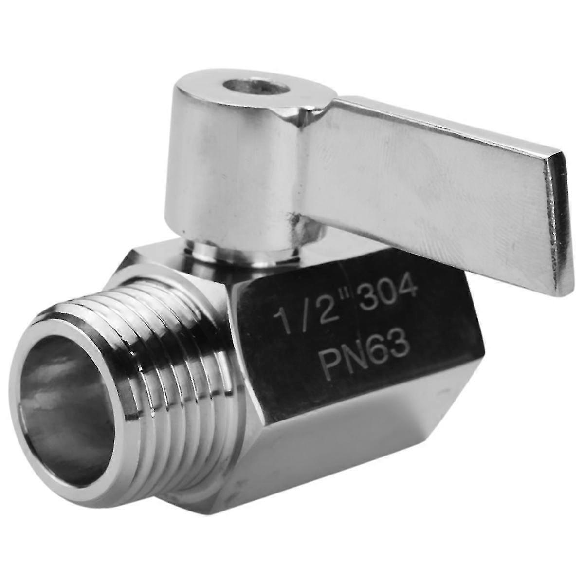 304 Stainless Steel Mini Ball Valve(1/2 Inch Female X Male) Npt Thread ...