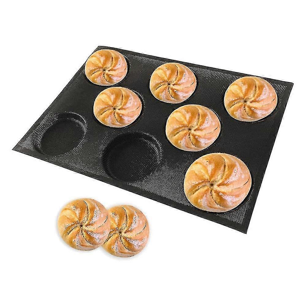 8 Holes Hamburger Bun Pans For Baking Mesh Silicone Bread Pans For ...