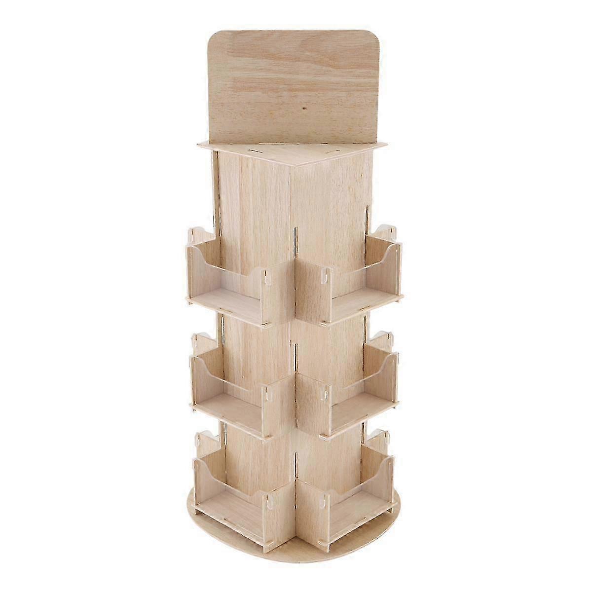 Rotating Display Stand,rotating Sticker Display Stand,wooden Greeting ...
