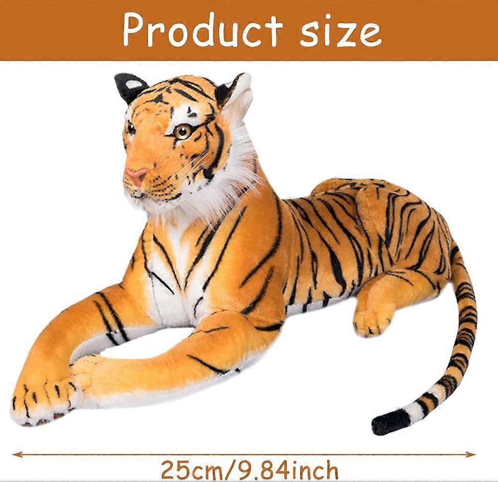 Realistic tiger toy, tiger plush toy, cute yellow tiger-themed plush ...