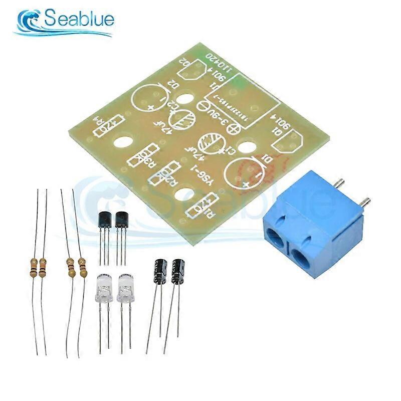 DIY Kit 5MM LED Simple Flash Light Circuit Simple flashing Leds Circuit ...