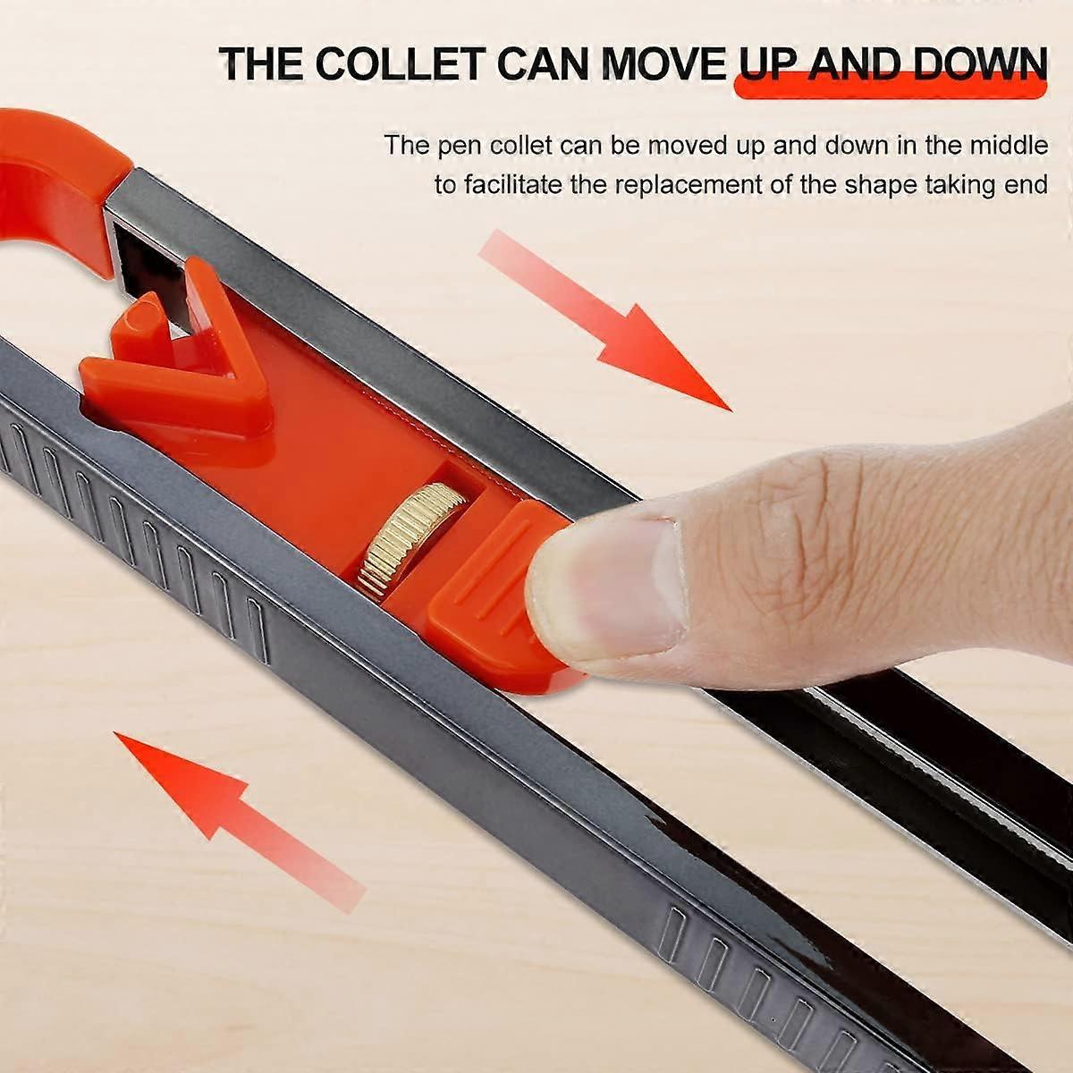 PB Contour Gauge Ruler with Lock, Profile Tracing Ruler with Pencil ...