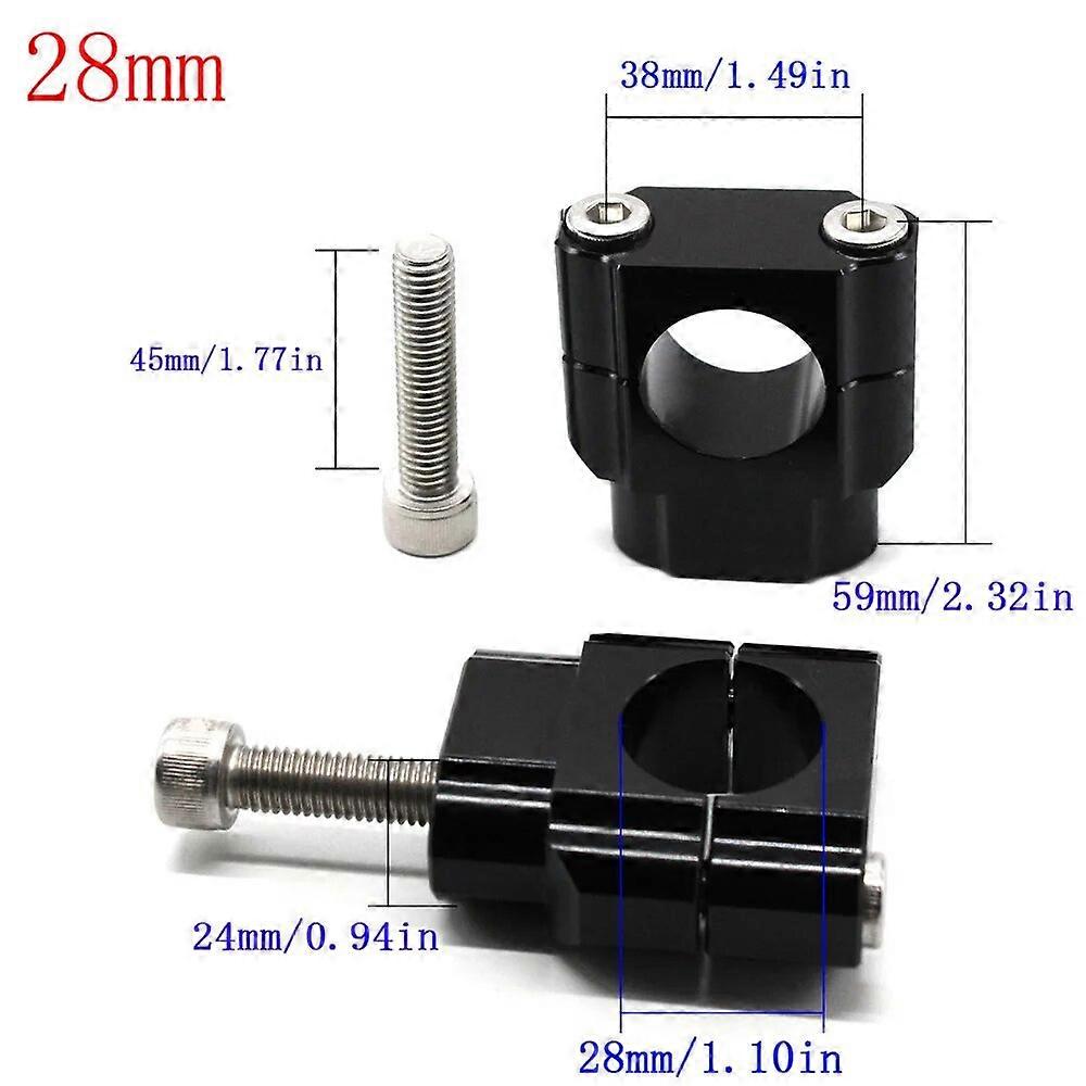 CNC Motorcykel Styre Fat Bar Risers Mount Clamp Adapter 7/8 "- 1 1/8 ...