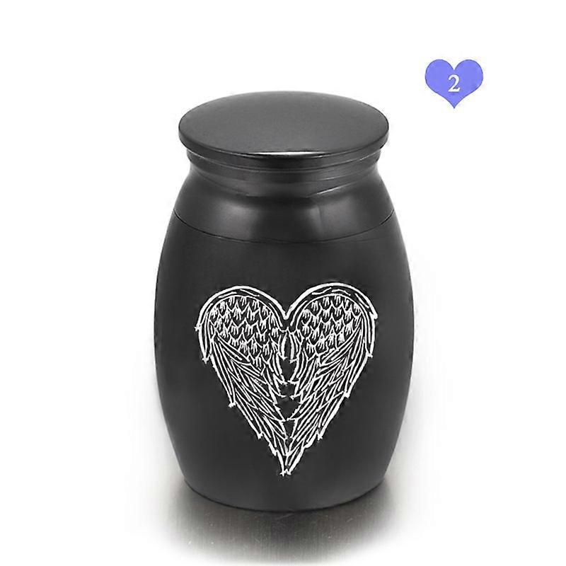 9 Styles Human Ashes Cremation Urn Black Funeral Cat Casket Container ...